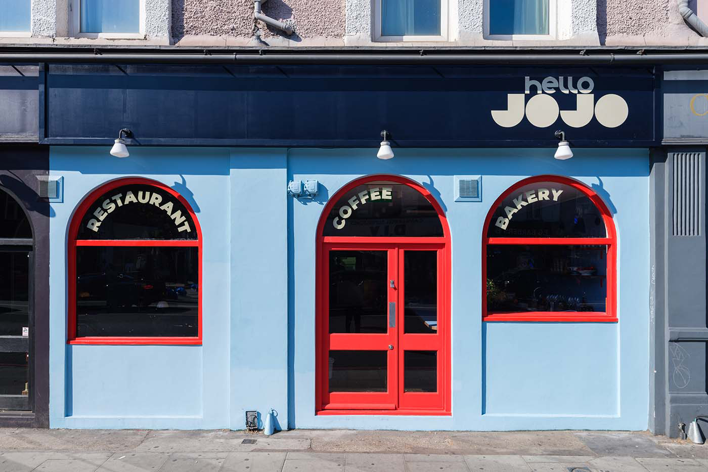 Red and blue strike a cheery tone at South London bakery, hello JoJo - The Spaces